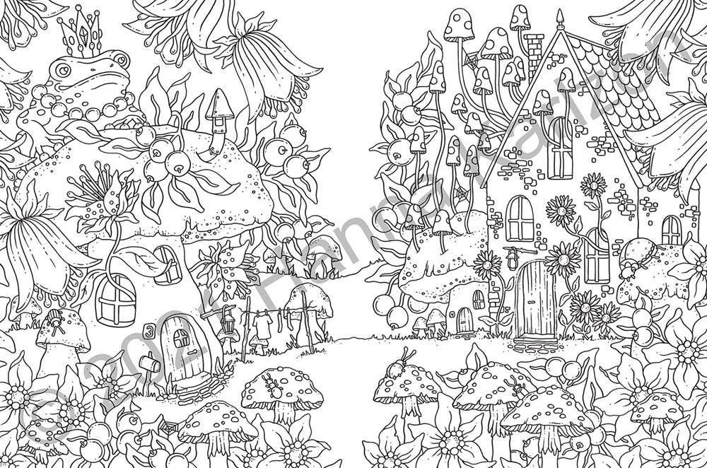 adult coloring pages forest