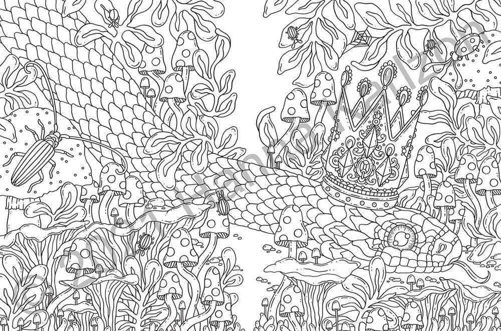 forest coloring pages for adults